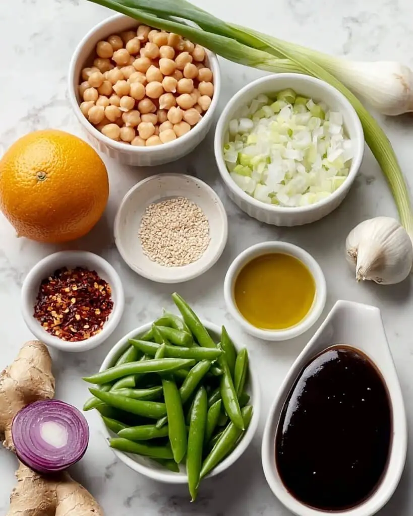Sesame Orange Ginger Chickpea Stir-Fry: Bright & Healthy Flavor